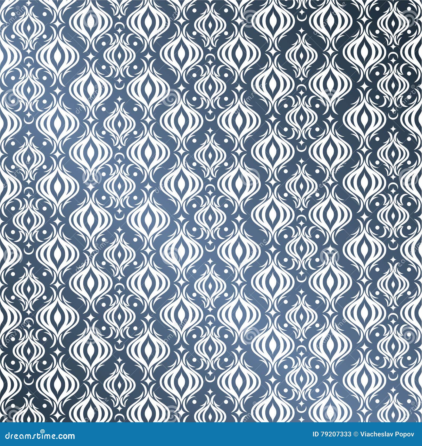 Blue Pattern for Wallpaper or Fabric. Stock Vector - Illustration of ...