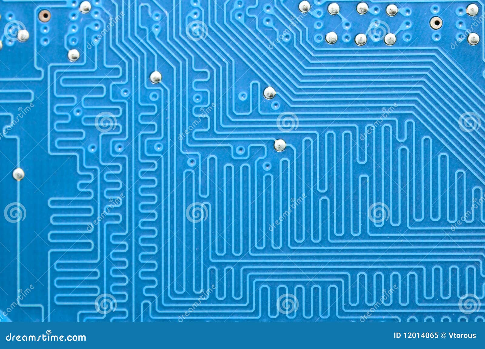 Blue pcb with components stock image. Image of complexity - 12014065