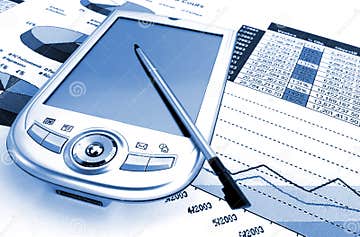 Blue pda stock image. Image of business, assistant, communicate - 428955