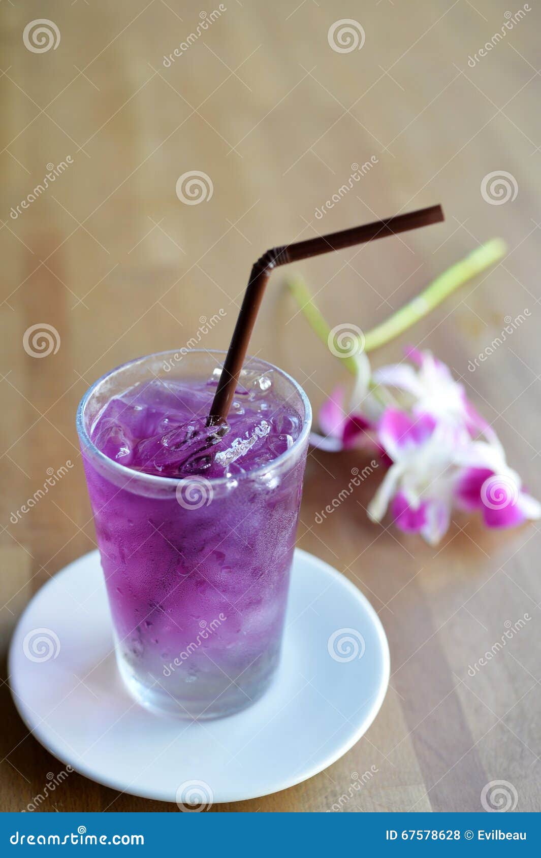 Blue Pea Drink stock photo. Image of purple, petal, blossom - 67578628
