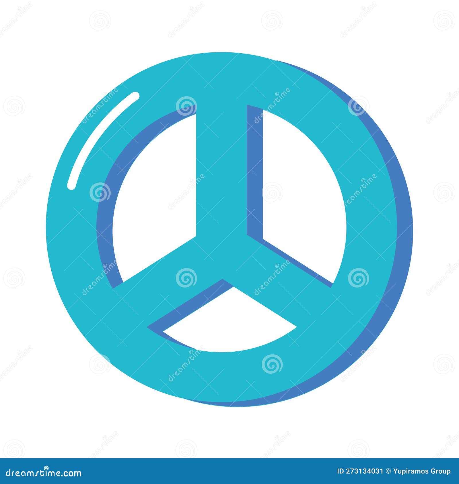 Blue Peace Symbol Retro Style Stock Vector - Illustration of fashion ...