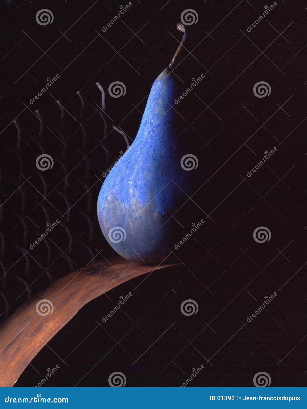 Blue pear. stock image. Image of pears, arts, fruit, colors - 1393
