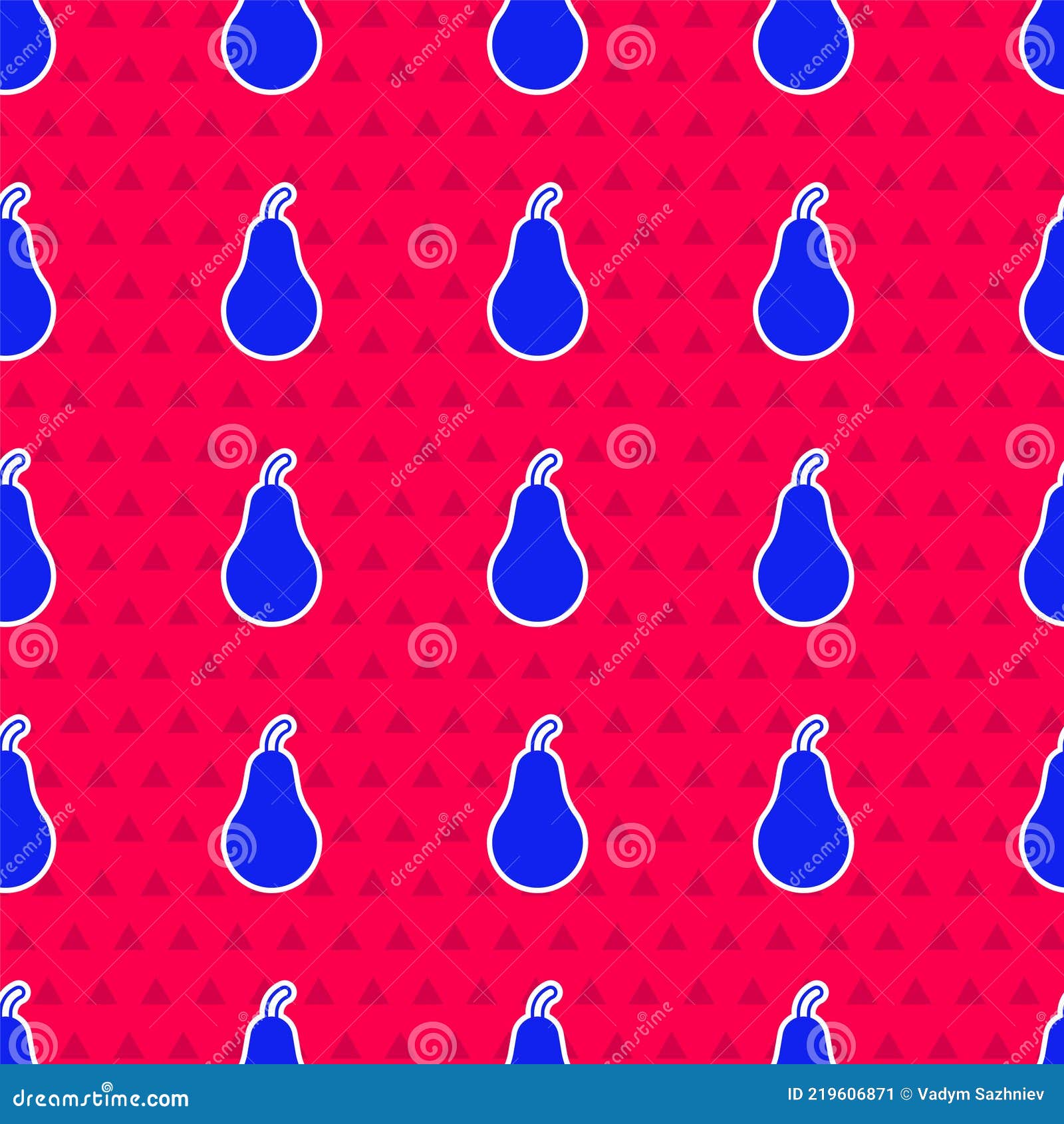 Blue Pear Icon Isolated Blue Background. Fruit with Leaf Symbol Stock ...