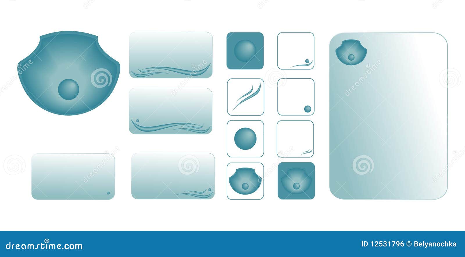 Blue Pearl stock vector. Illustration of symbol, pearl - 12531796