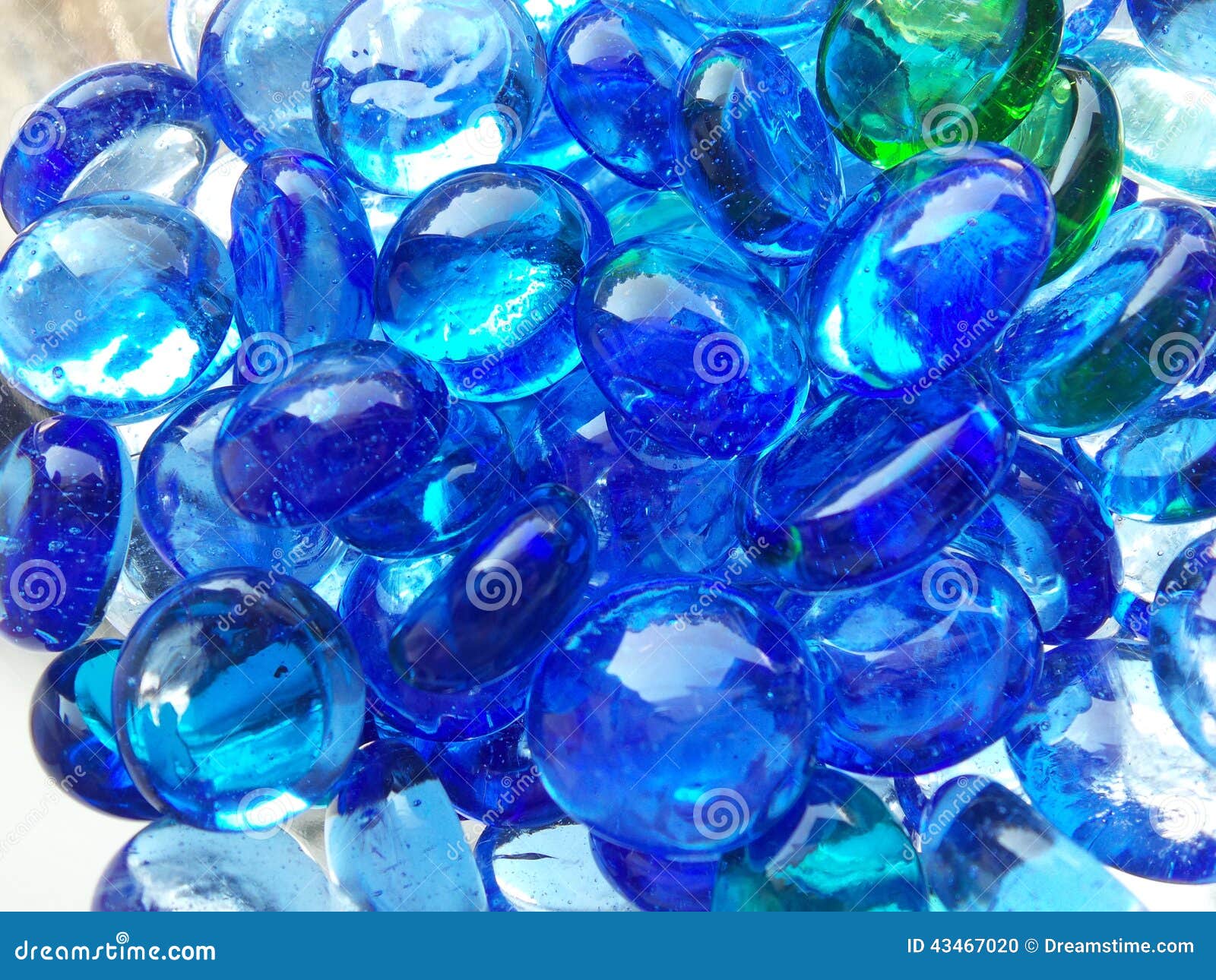Blue pebbles stock photo. Image of pebbles, shiny, glass - 43467020
