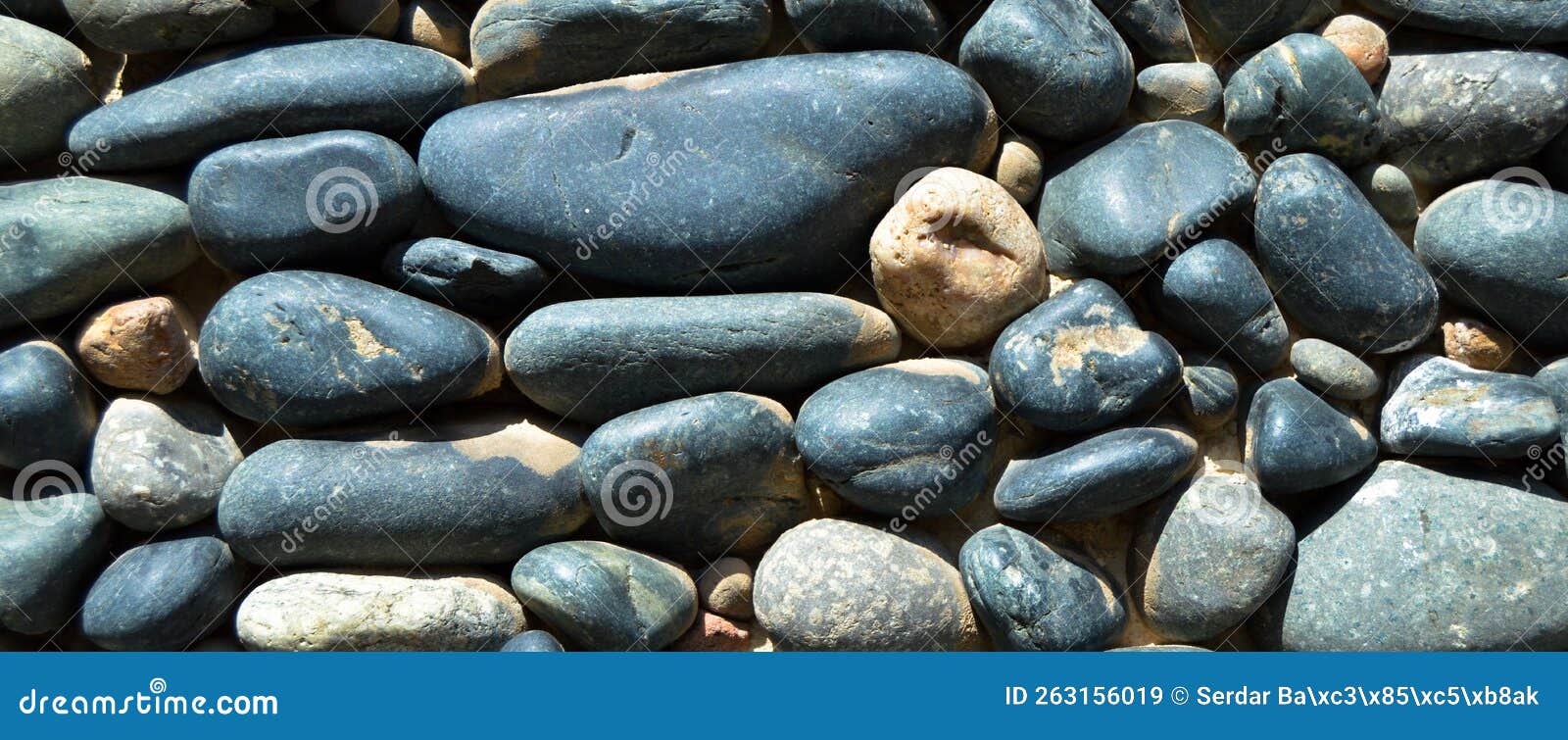Blue Pebbles Texture Background, Decorative Small Stones Texture Stock ...