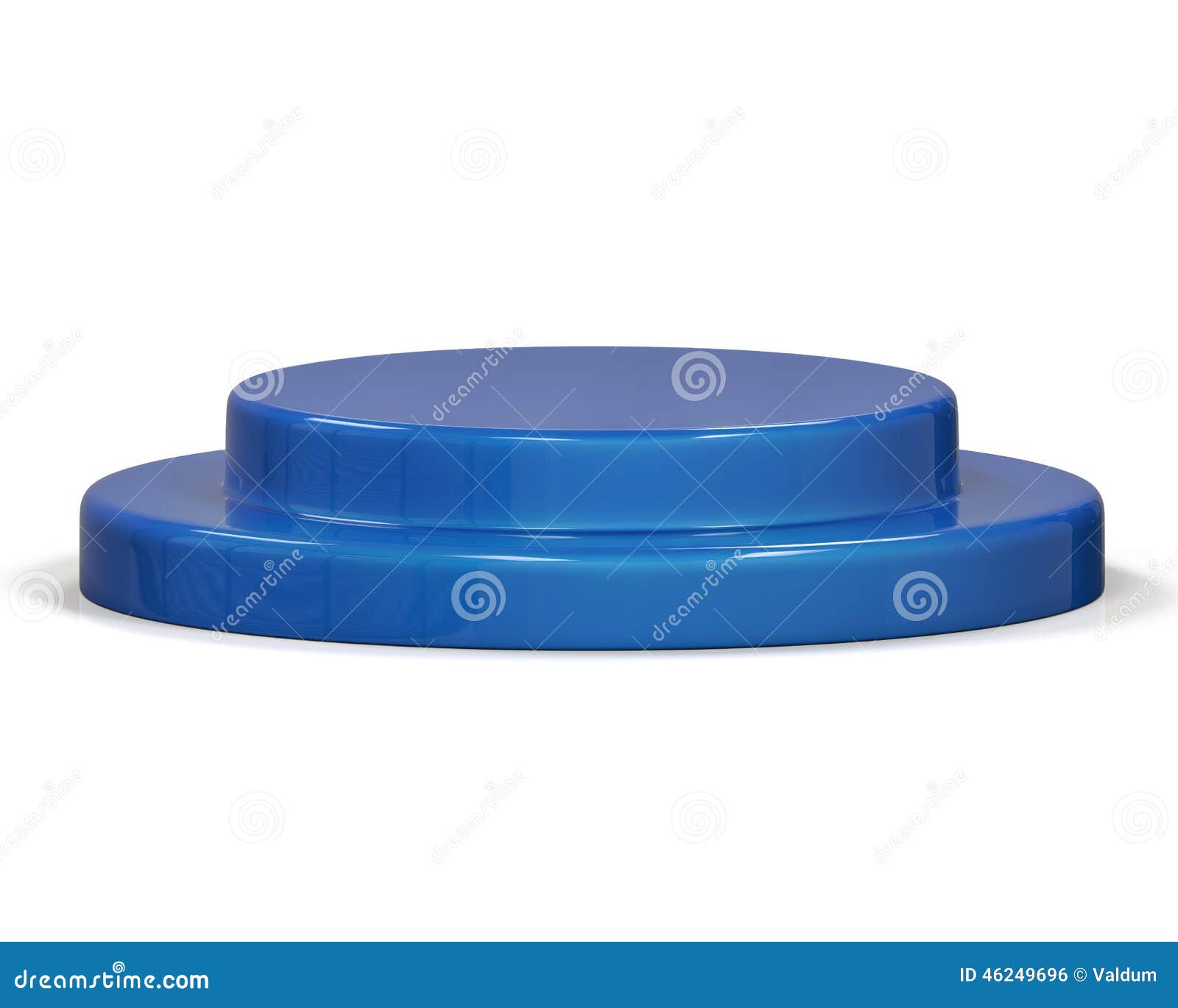 Blue Pedestal Of Stairs Or Podium Stand Isolated On White Background ...