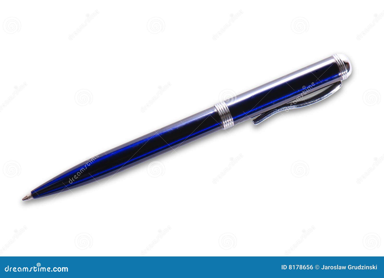 Blue pen stock photo. Image of instrument, white, accessories - 8178656