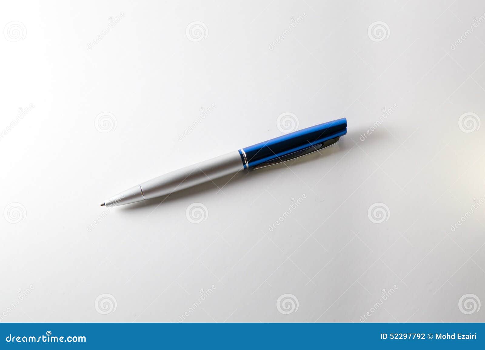 Blue Pen stock photo. Image of writing, office, stationery - 52297792