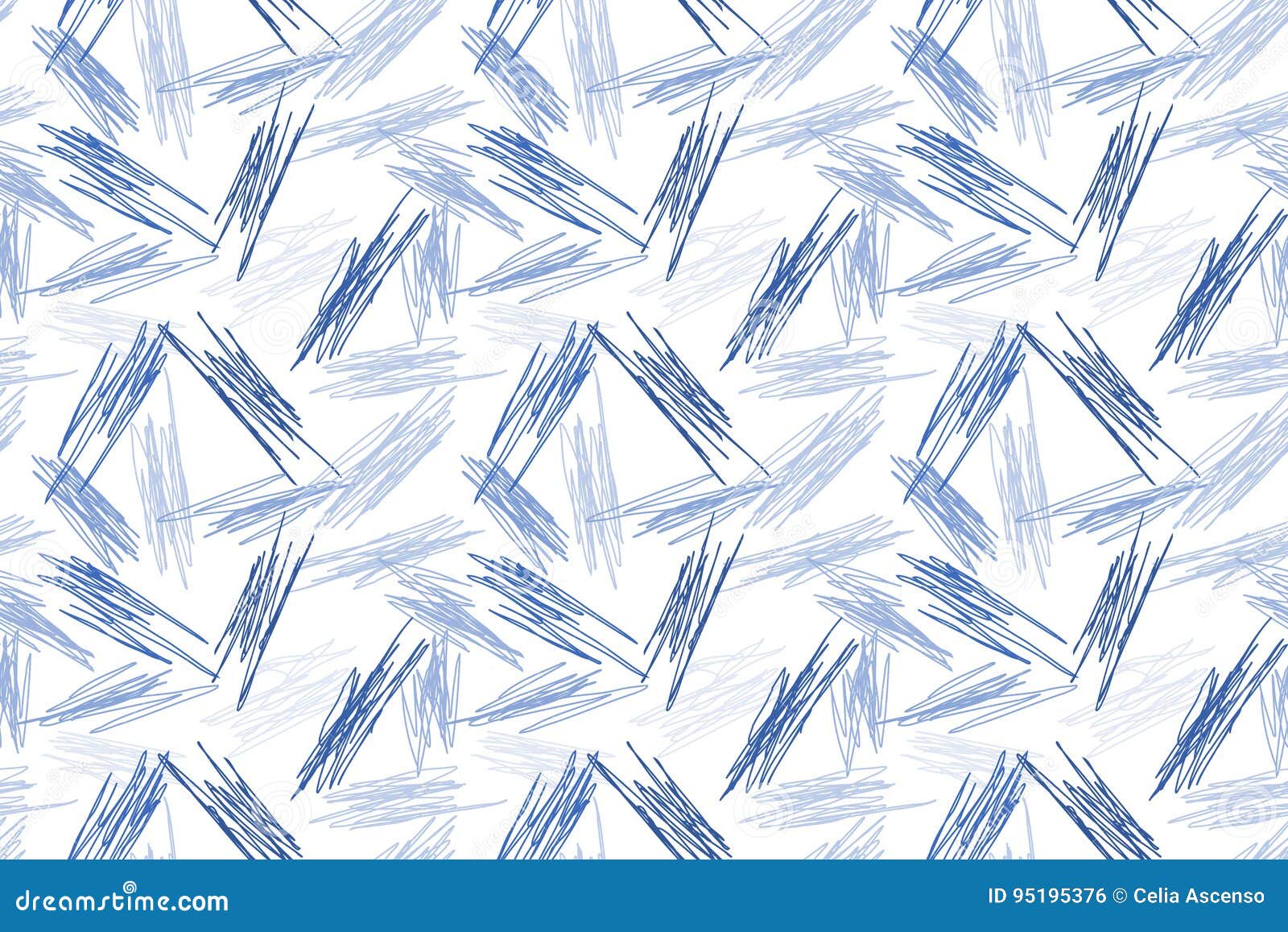 Blue Pen Doodles Seamless Texture Background Stock Illustration ...