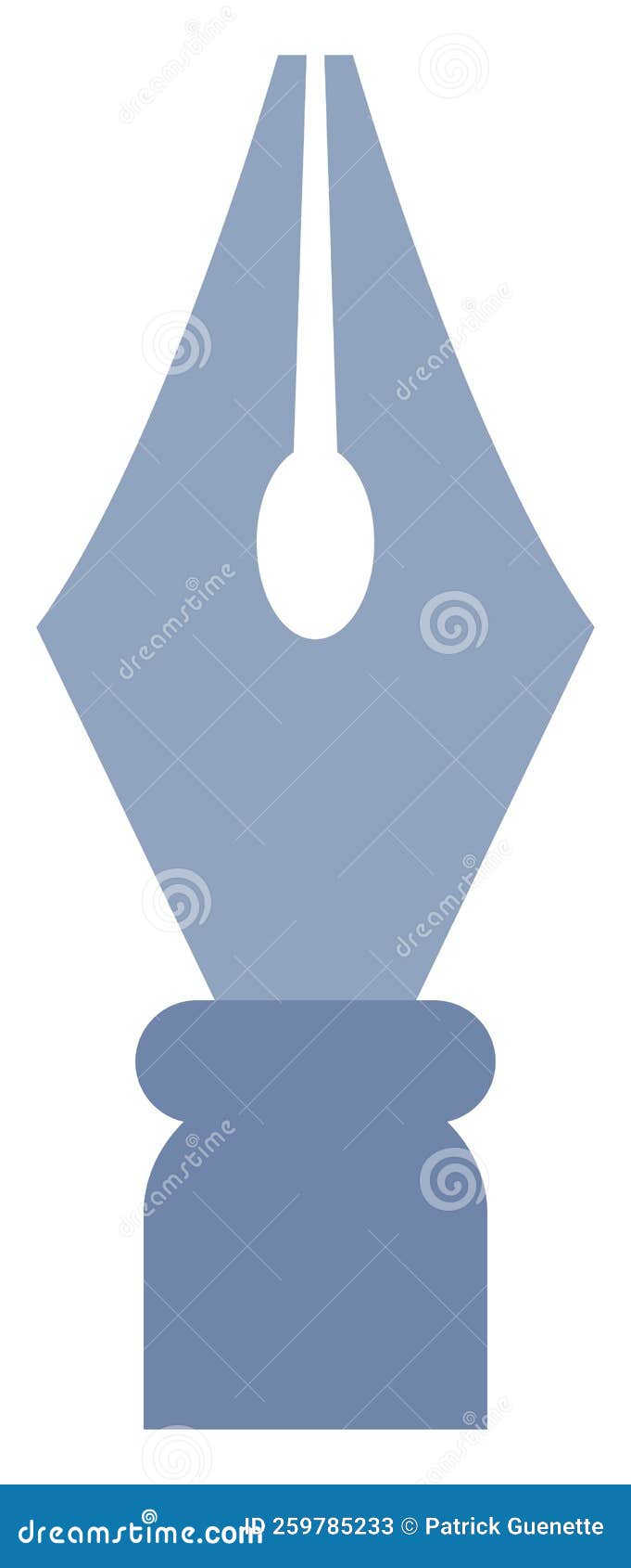 Blue pen, icon stock vector. Illustration of white, ballpoint - 259785233