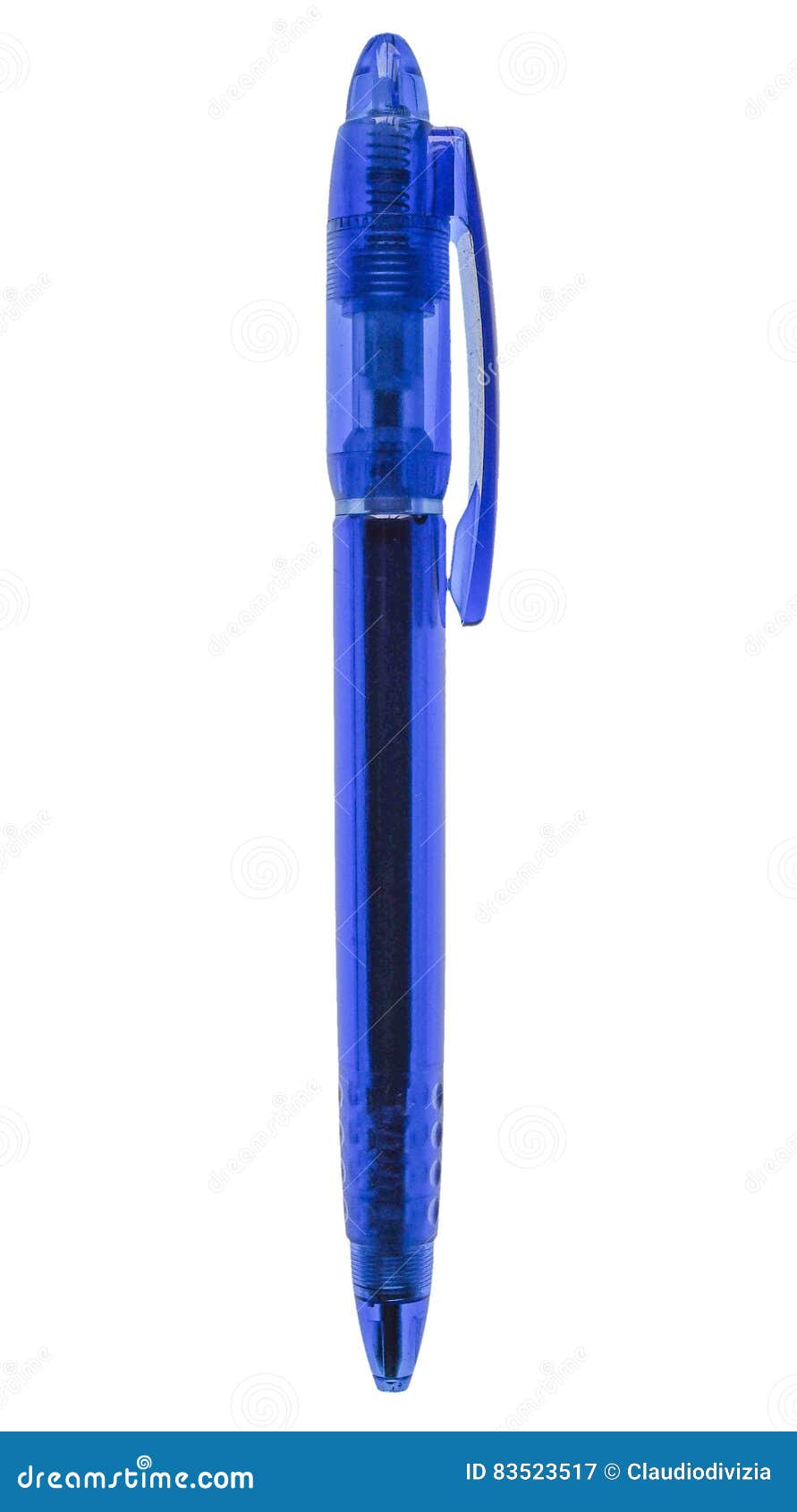 Blue Pen Isolated Over White Stock Image - Image of white, blue: 83523517