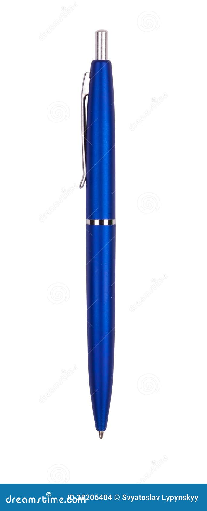 Blue pen isolated on white stock photo. Image of writer - 28206404