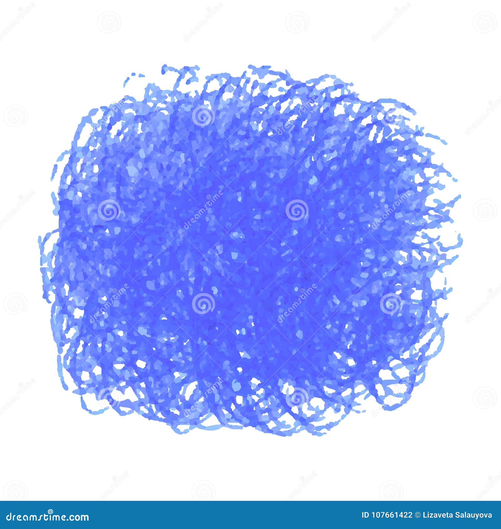 Blue Pen Scribble Texture Stain Isolated on White Background Stock ...