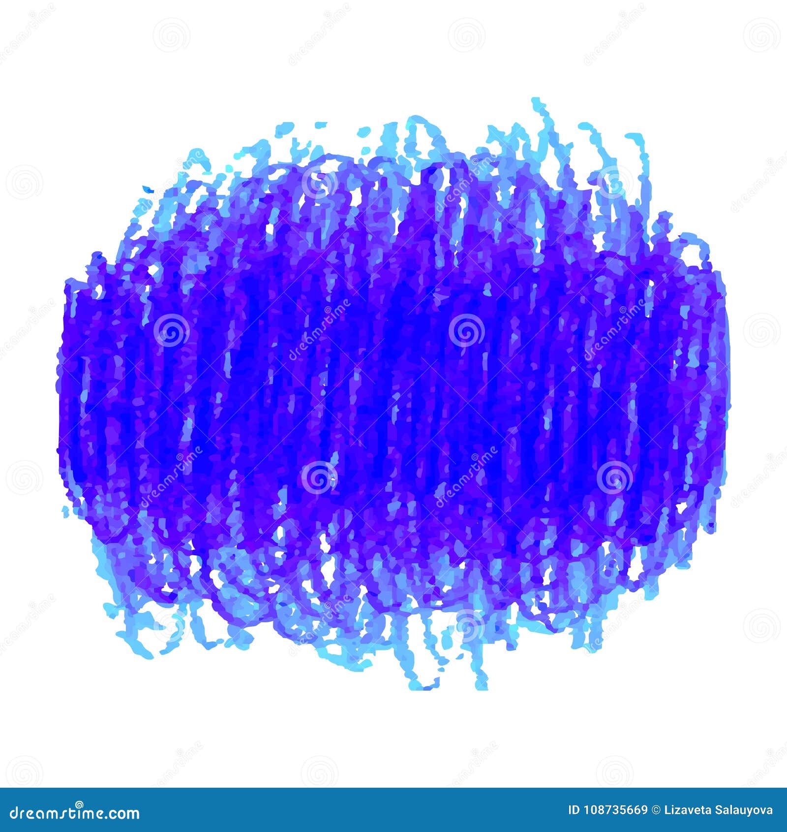 Blue Pen Scribble Texture Stain Isolated on White Background Stock ...