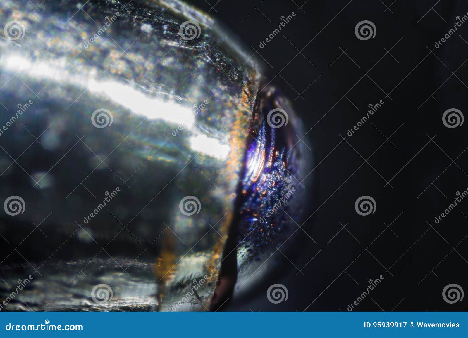 Blue Pen Tip Under the Microscope Stock Image - Image of metallic ...