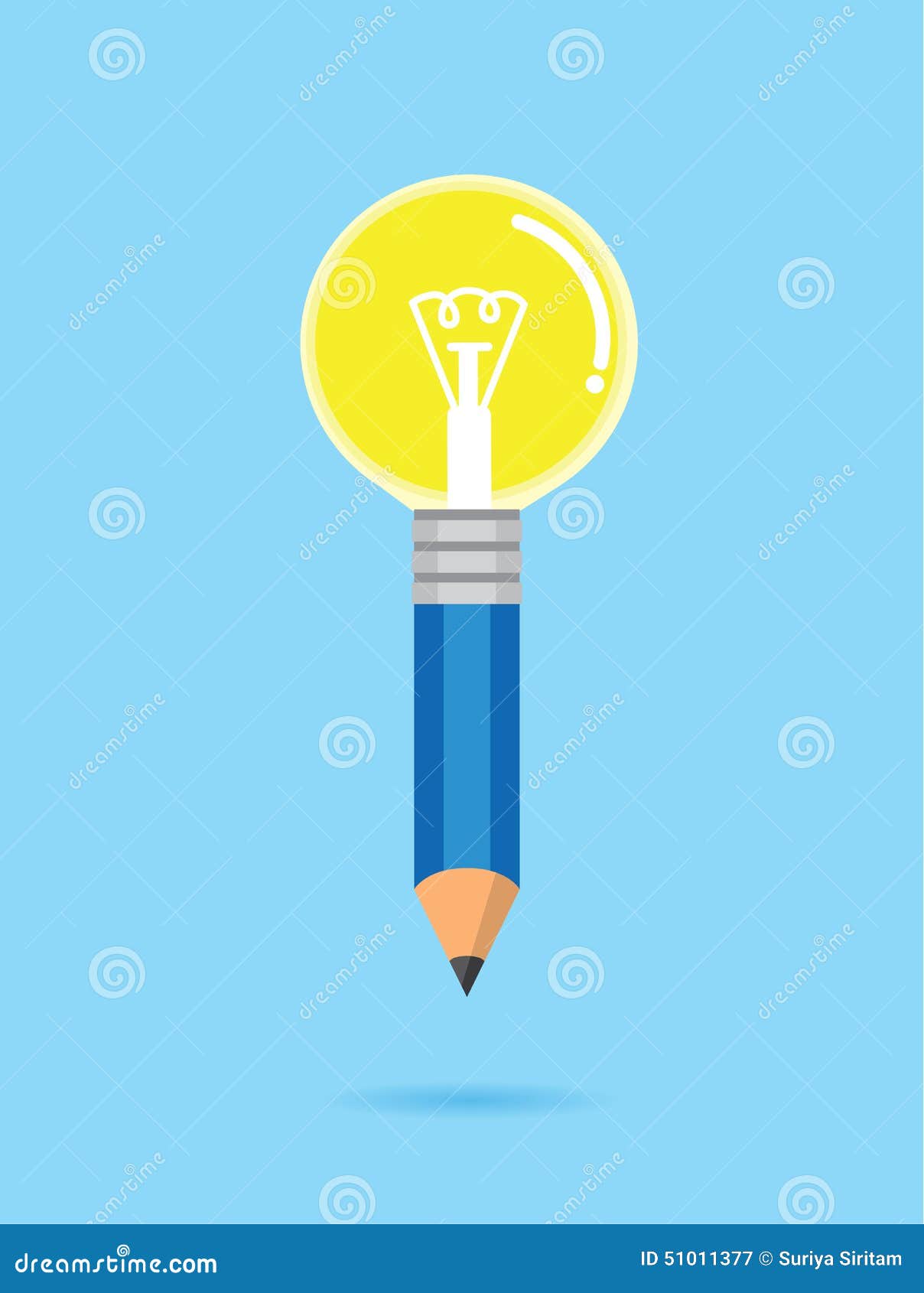 Pencil Bulb Circles Network Infographic Cartoon Vector | CartoonDealer ...