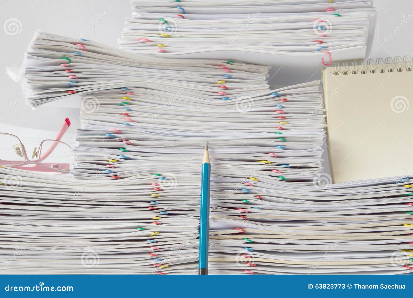 Pile Overload Paper And Miniature People Are Destroyed It Royalty-Free ...