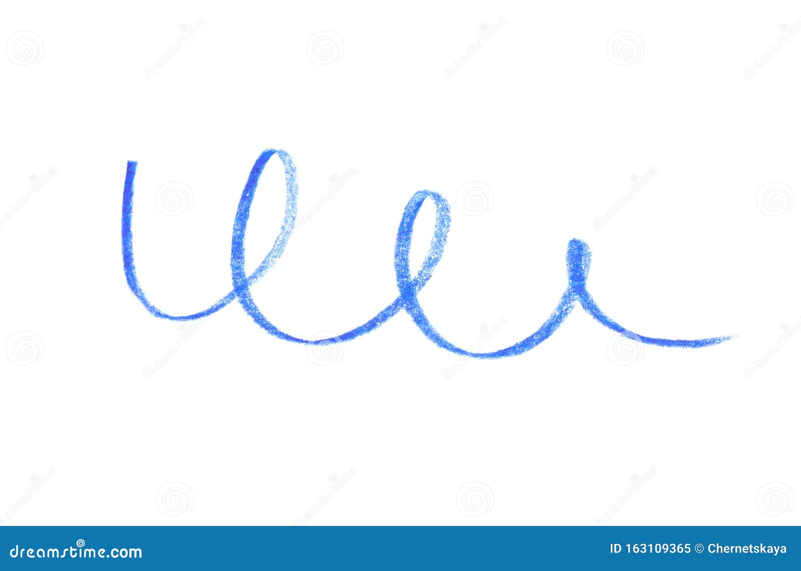 Blue Pencil Scribble on White Background Stock Image - Image of blue ...