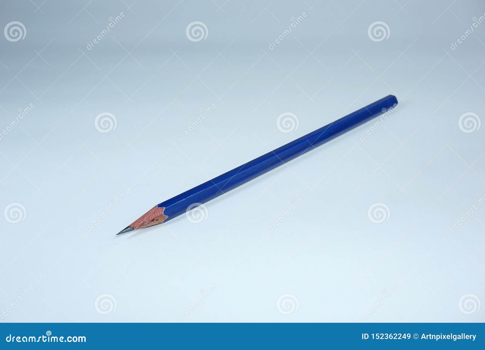 Blue pencil sharpened. stock image. Image of sharp, sharpened - 152362249
