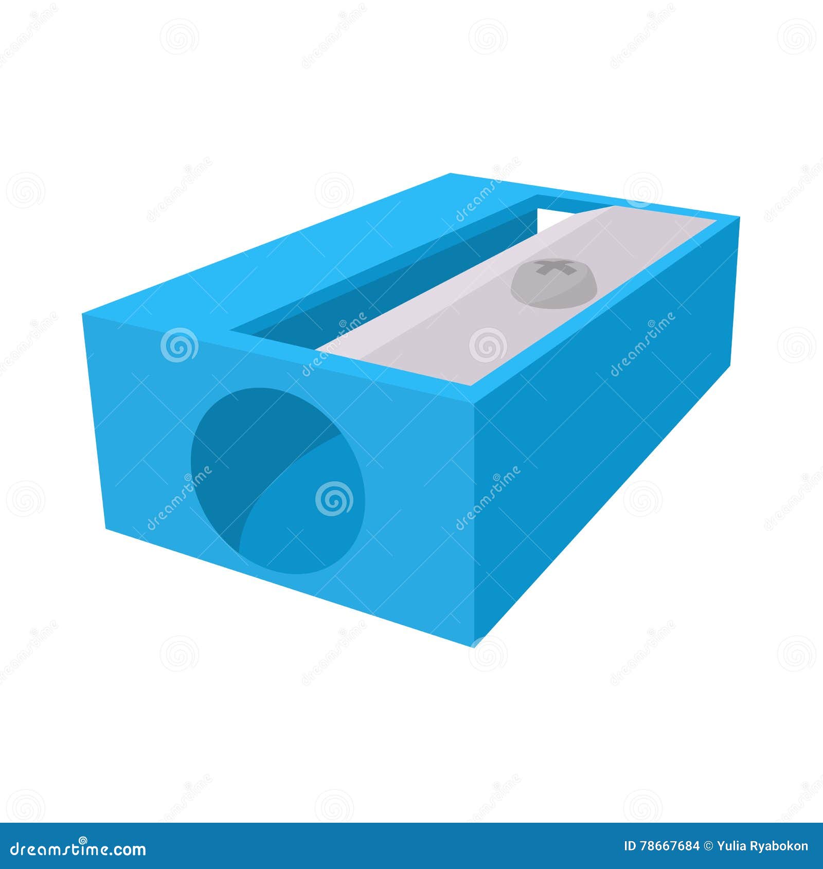 Blue Pencil Sharpener Icon, Cartoon Style Stock Vector - Illustration ...