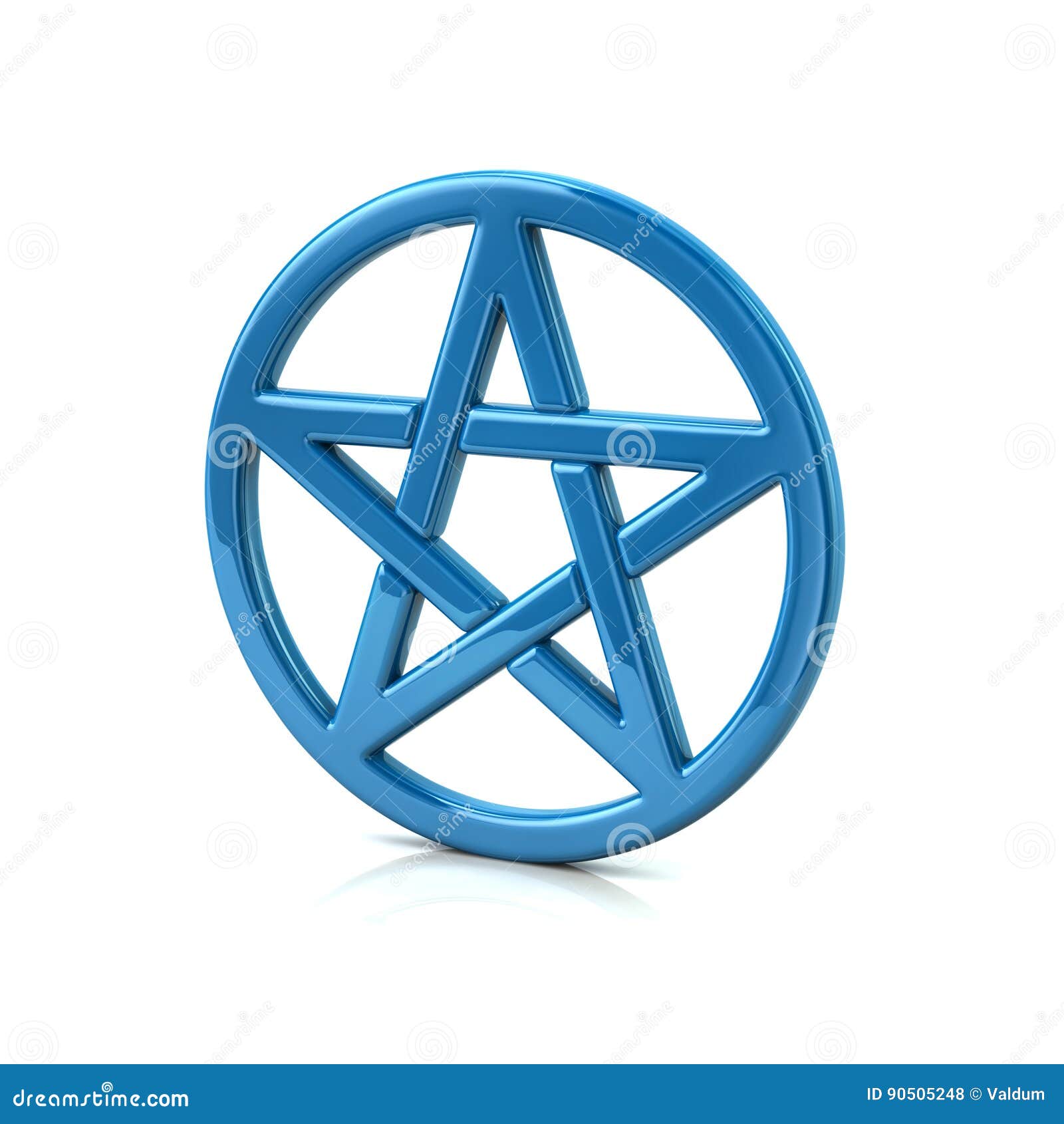 Blue pentacle stock illustration. Illustration of sign - 90505248