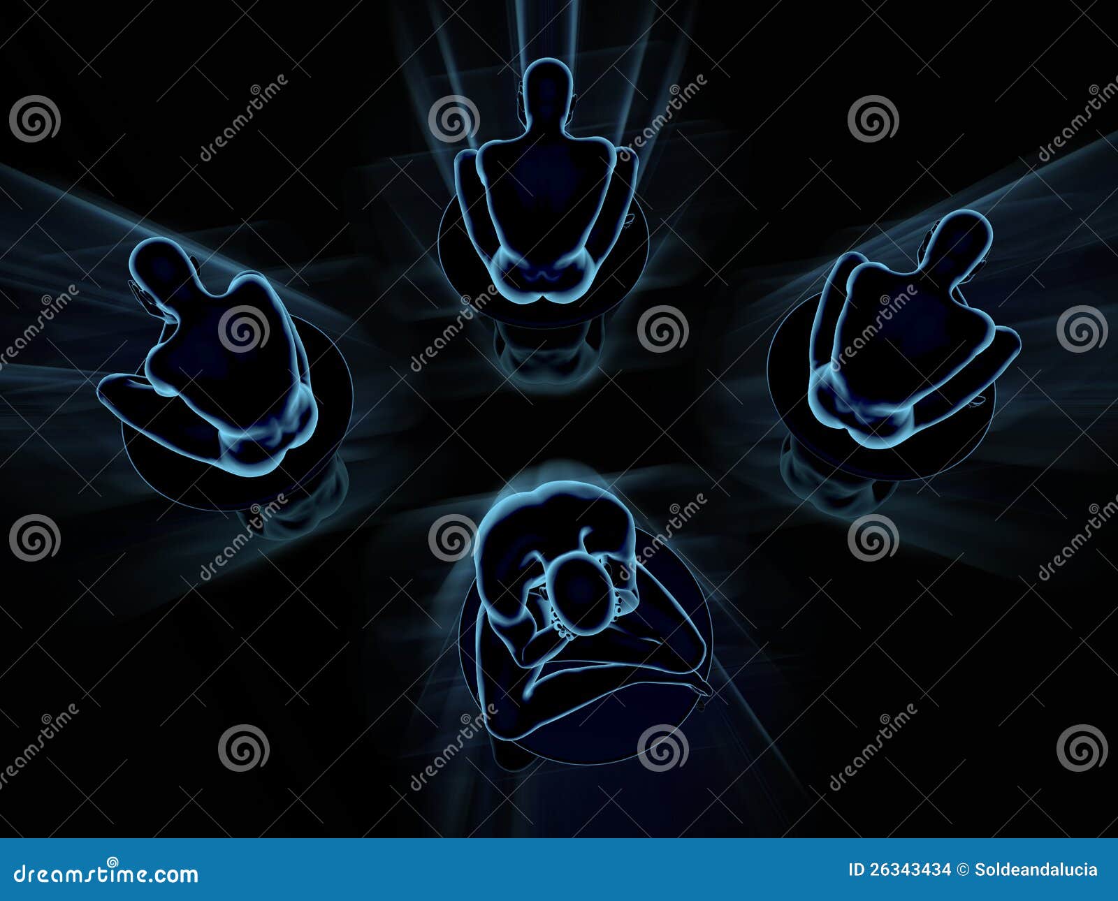 Blue people stock illustration. Illustration of calm - 26343434