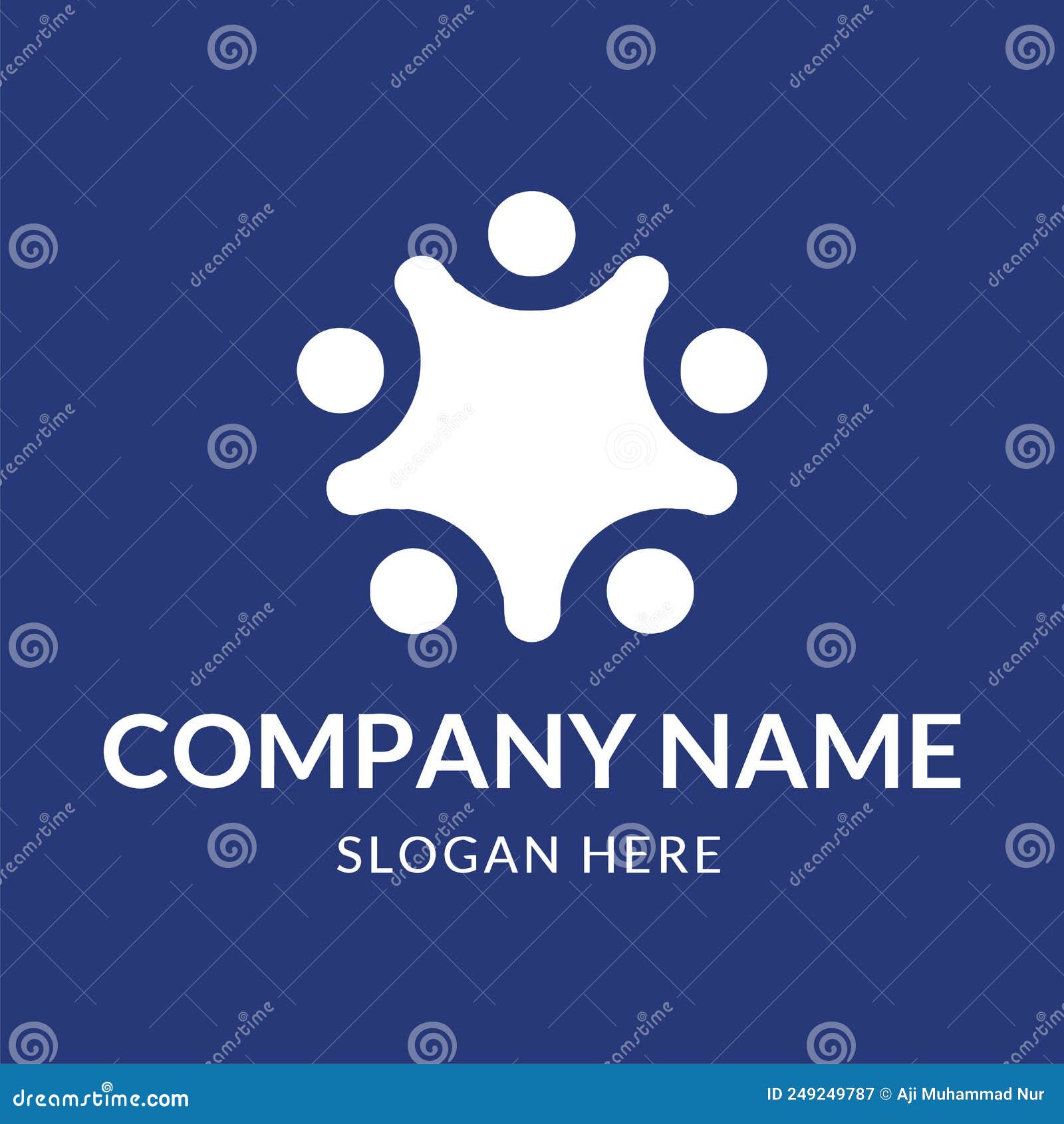 Blue People Circle for Logo Company Design Stock Illustration ...