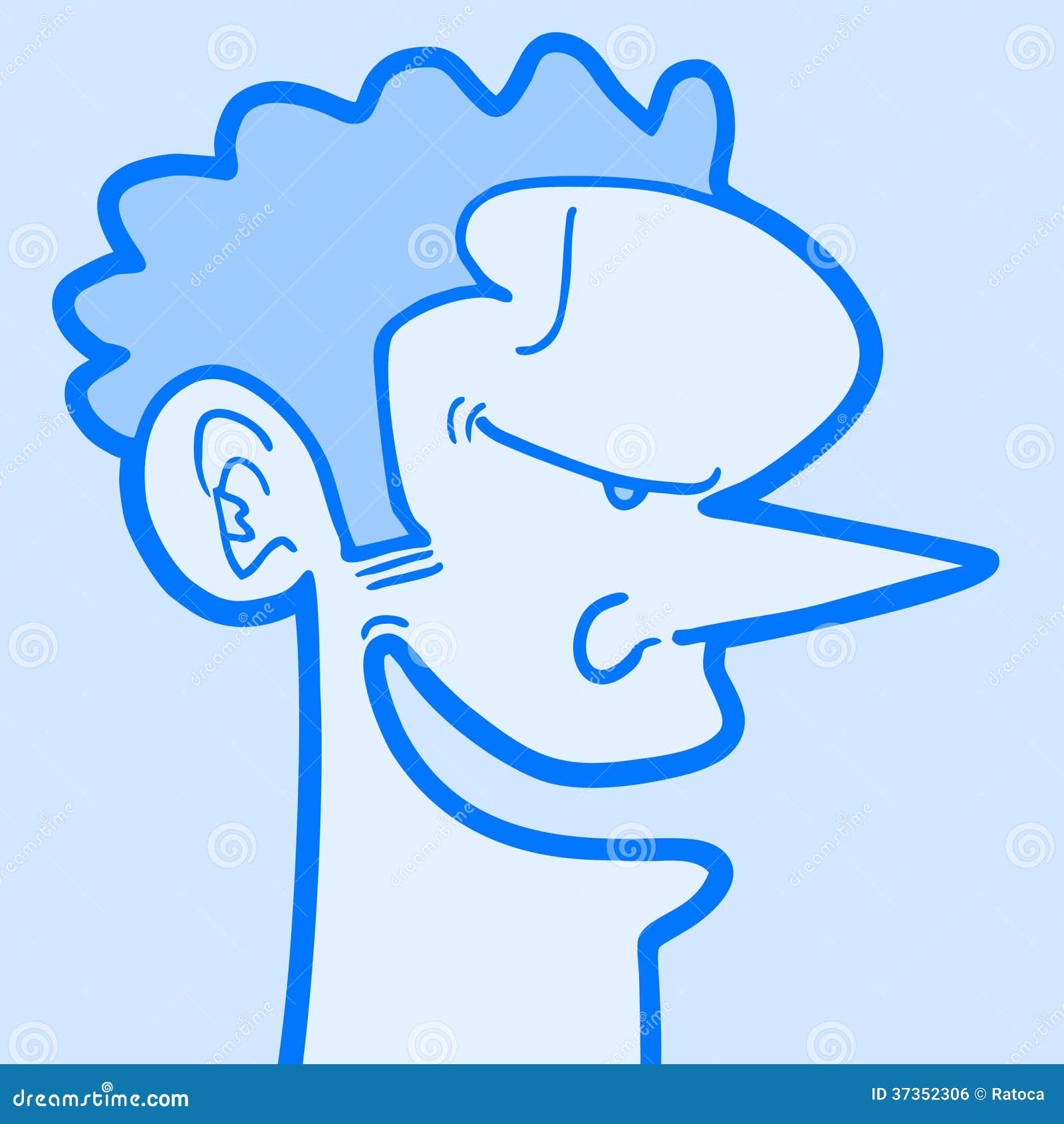 Blue people stock vector. Illustration of blond, sticker - 37352306