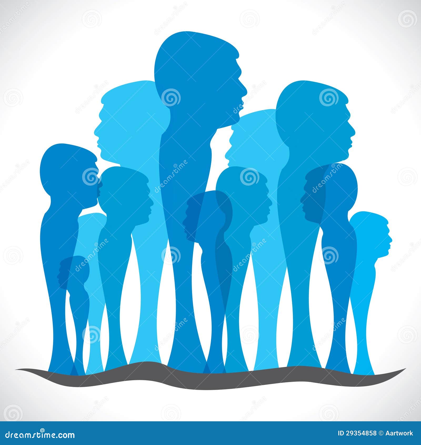 Blue people group stock vector. Illustration of firm - 29354858