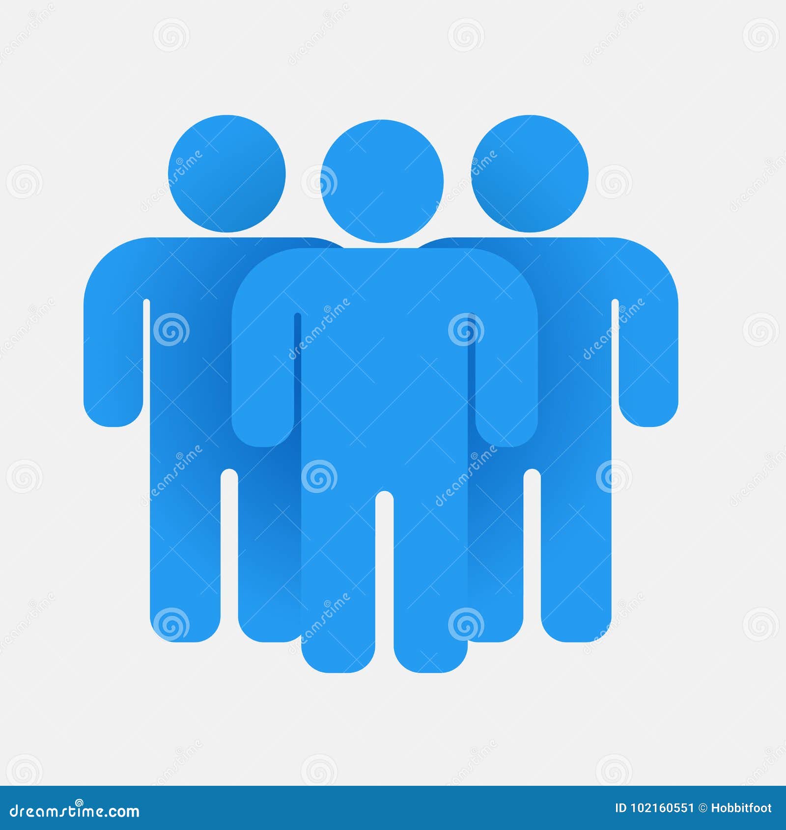 Blue People Group. Teamwork Concept. Business Icon. Vector Stock Vector ...