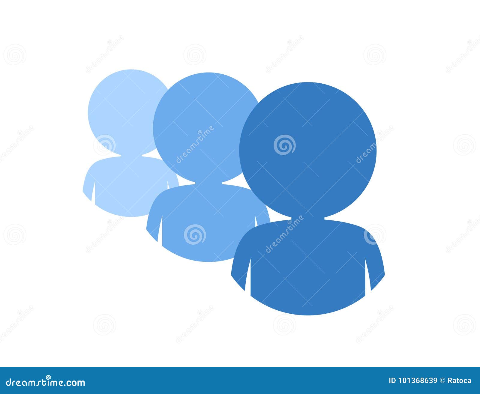 Blue people icon stock vector. Illustration of teamwork - 101368639