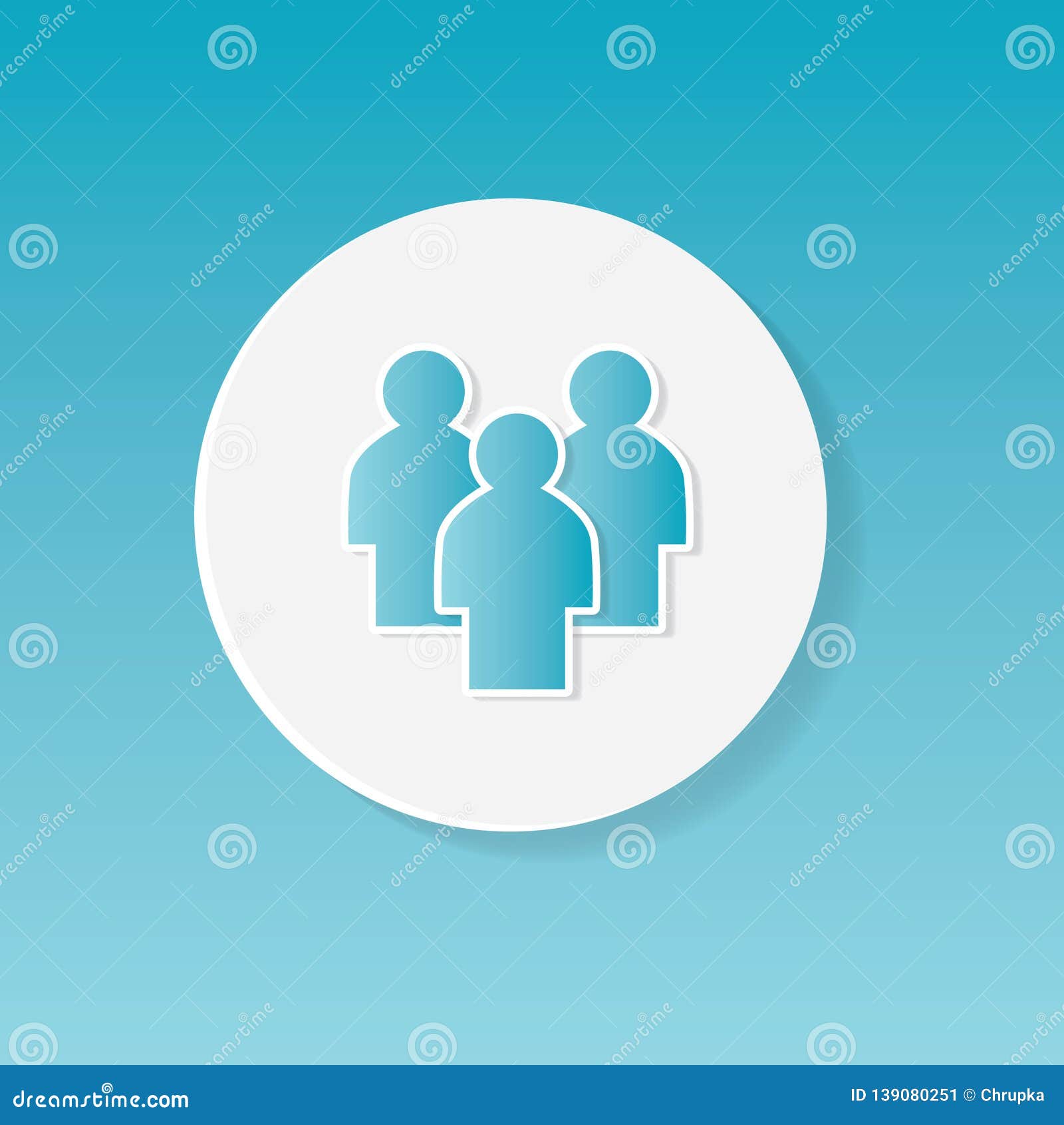 Blue people icon stock vector. Illustration of building - 139080251