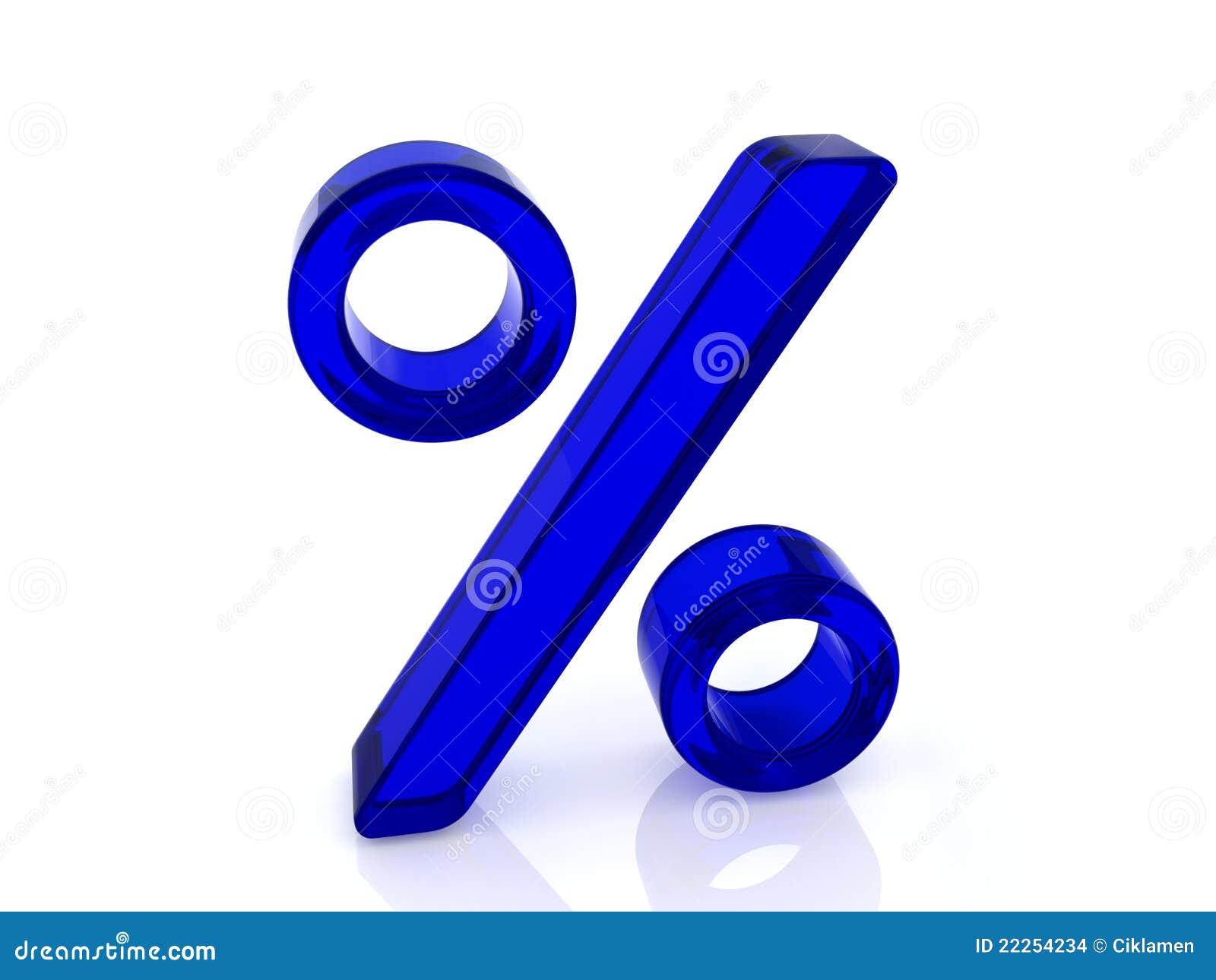 Blue percent stock illustration. Illustration of financial - 22254234