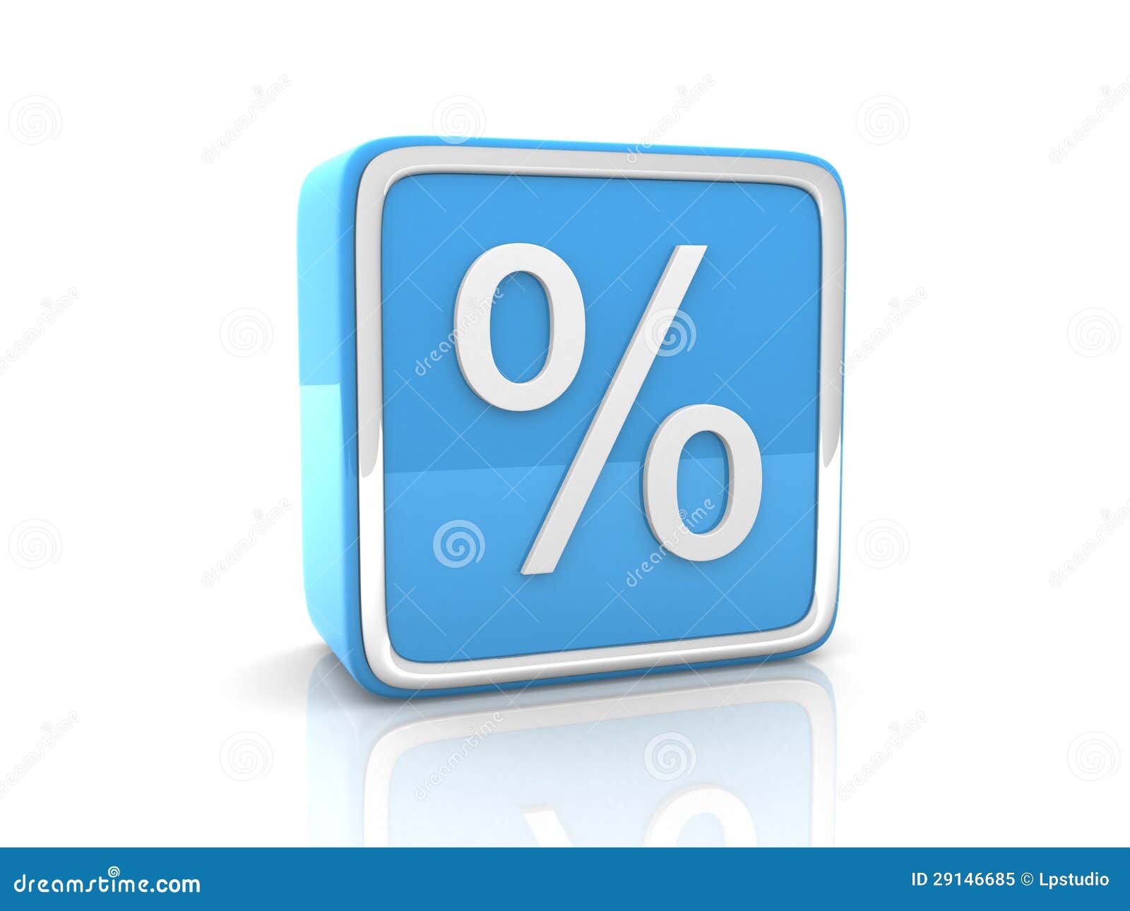 Blue percentage icon stock illustration. Illustration of merchant ...