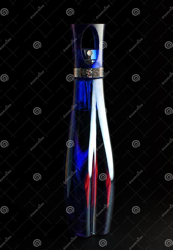 Blue perfume bottle stock photo. Image of toiletries - 18085184