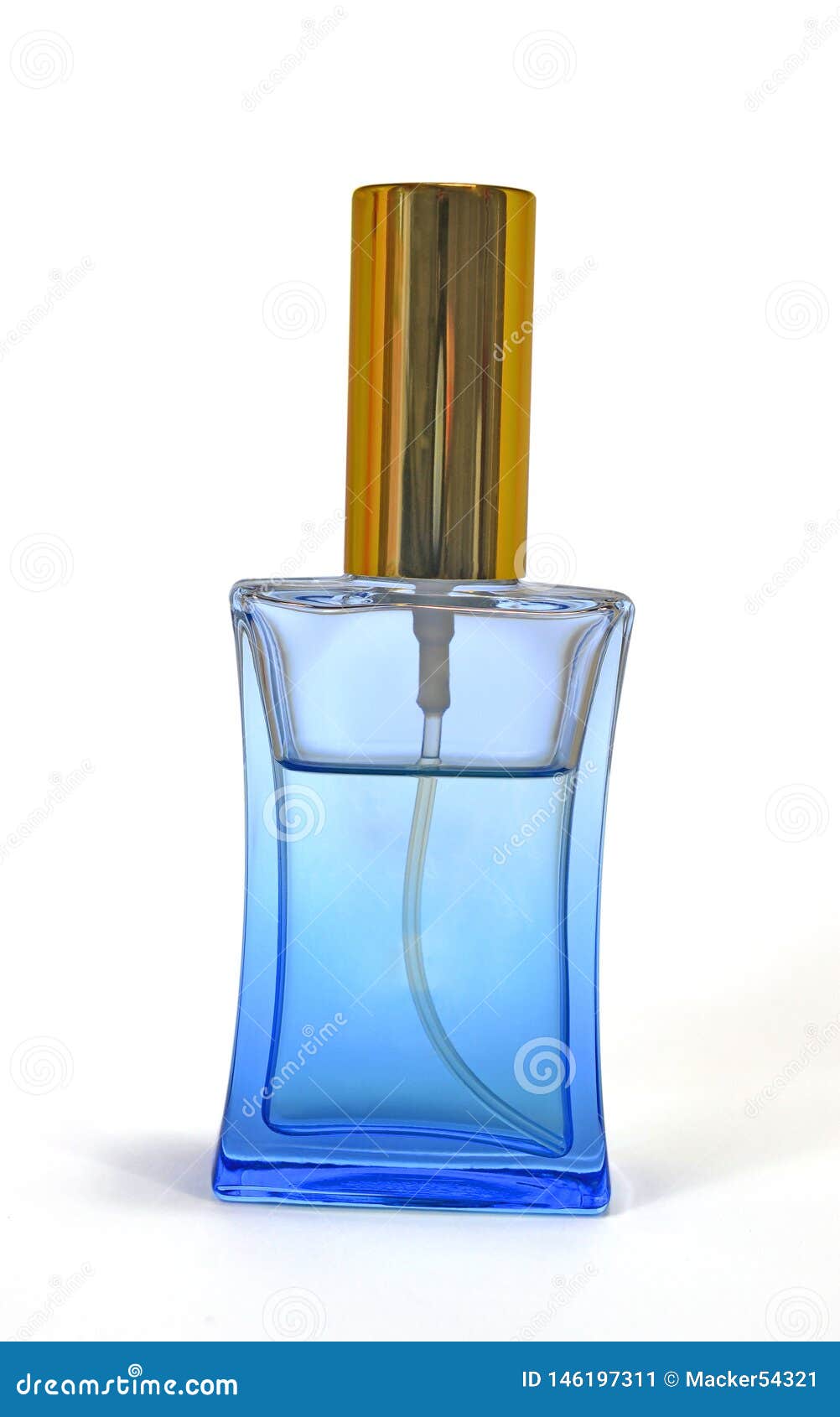 Blue perfume bottle stock image. Image of isolated, white - 146197311