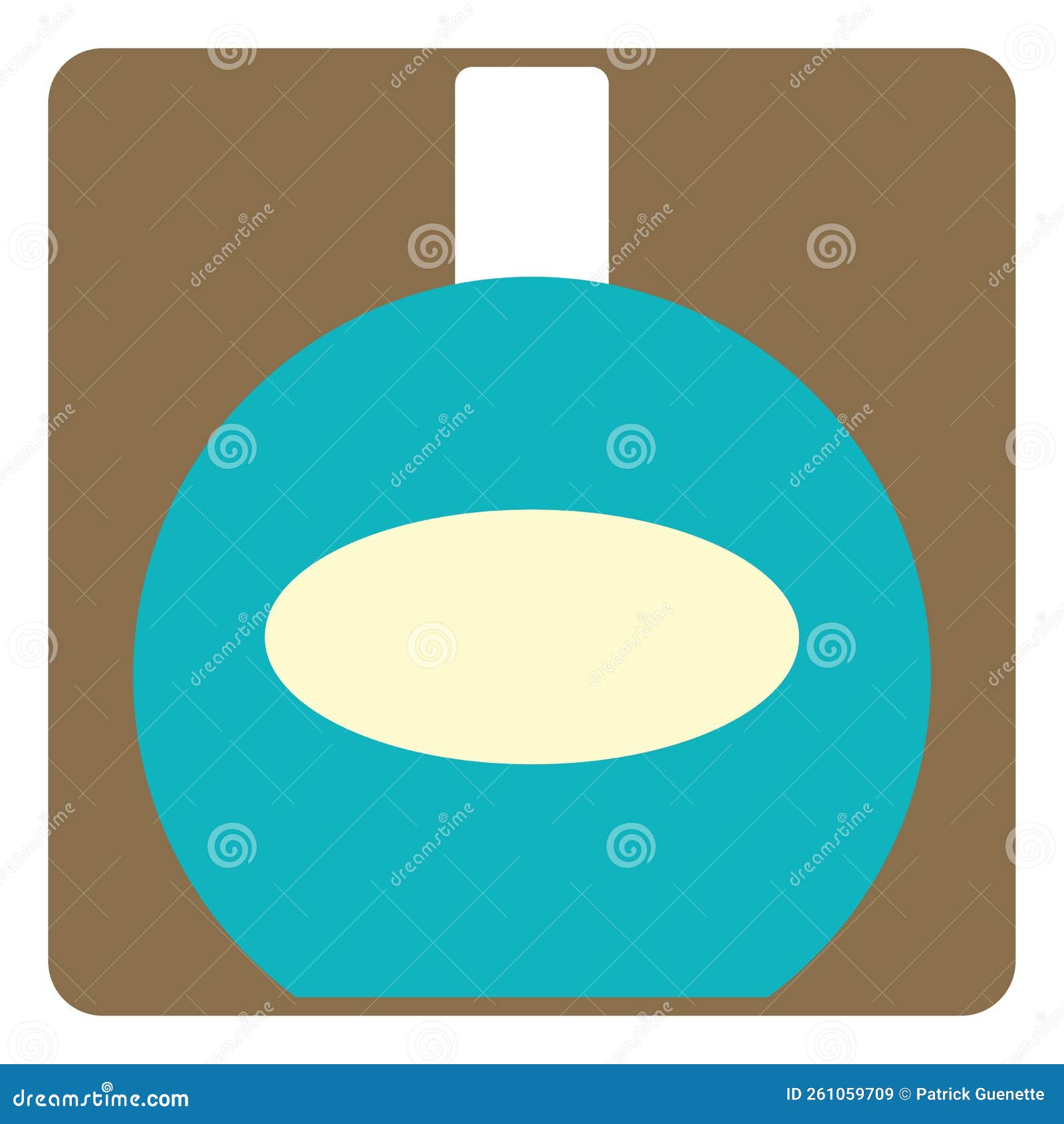 Blue perfume, icon stock vector. Illustration of blue - 261059709