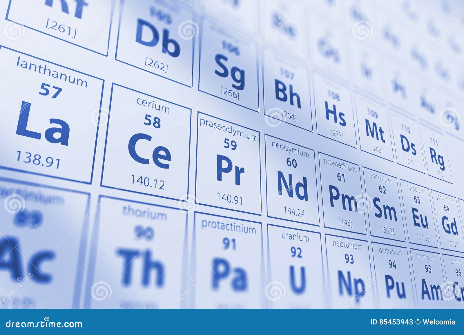 Blue Periodic Table Illustration Stock Image - Image of molecule ...