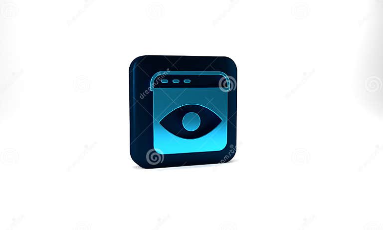 Blue Personal Information Collection Icon Isolated on Grey Background ...