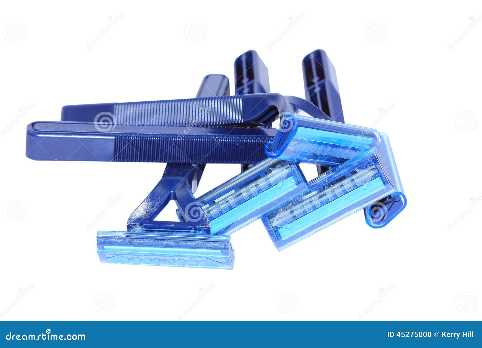 Blue Personal Plastic Disposable Razors Stock Photo - Image of safety ...