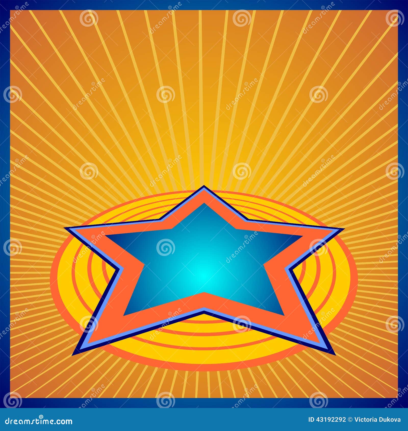 Blue Perspective Light Star Stock Illustration - Illustration of ...