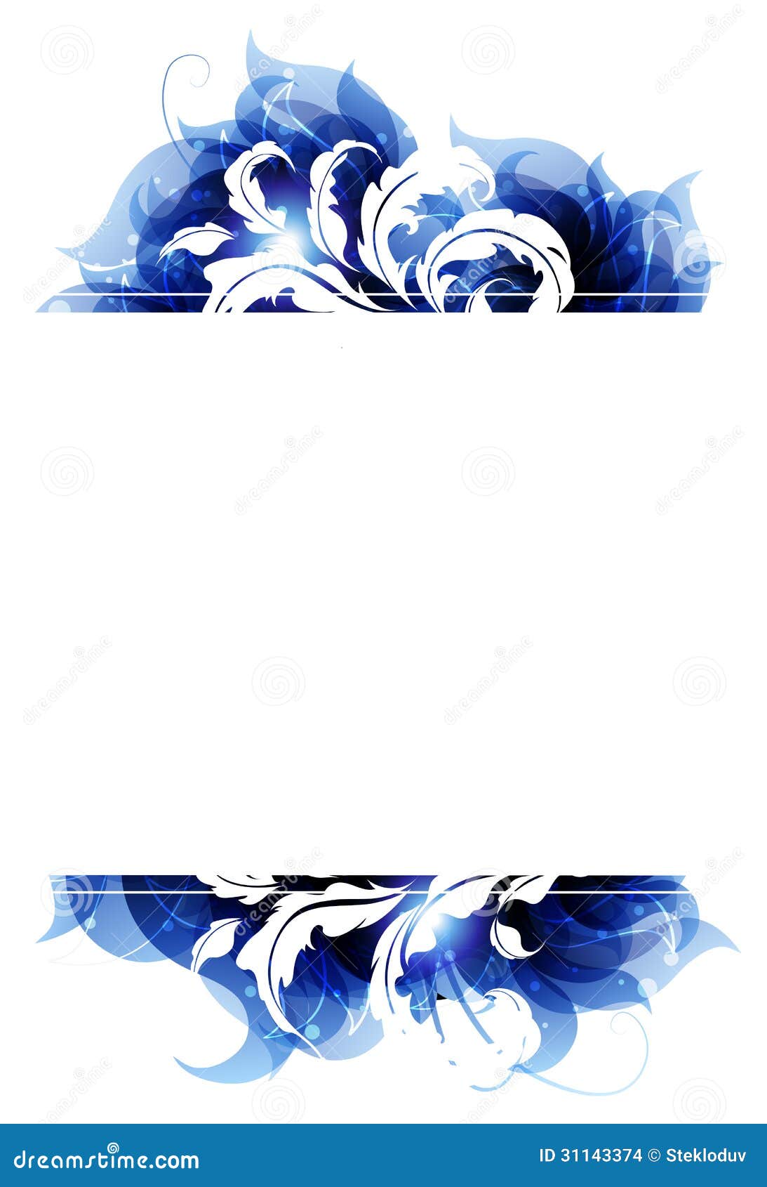 Blue petals frame stock vector. Illustration of graphic - 31143374