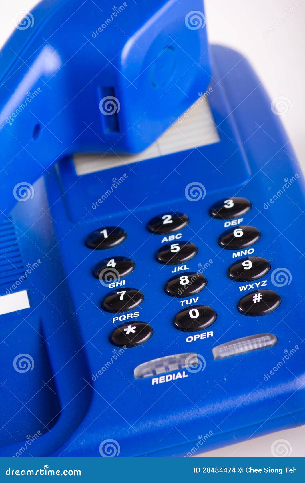 Blue phone stock photo. Image of isolated, oldfashioned - 28484474