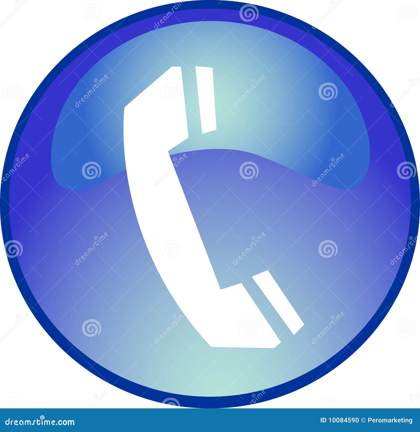 Blue phone button stock vector. Illustration of button - 10084590