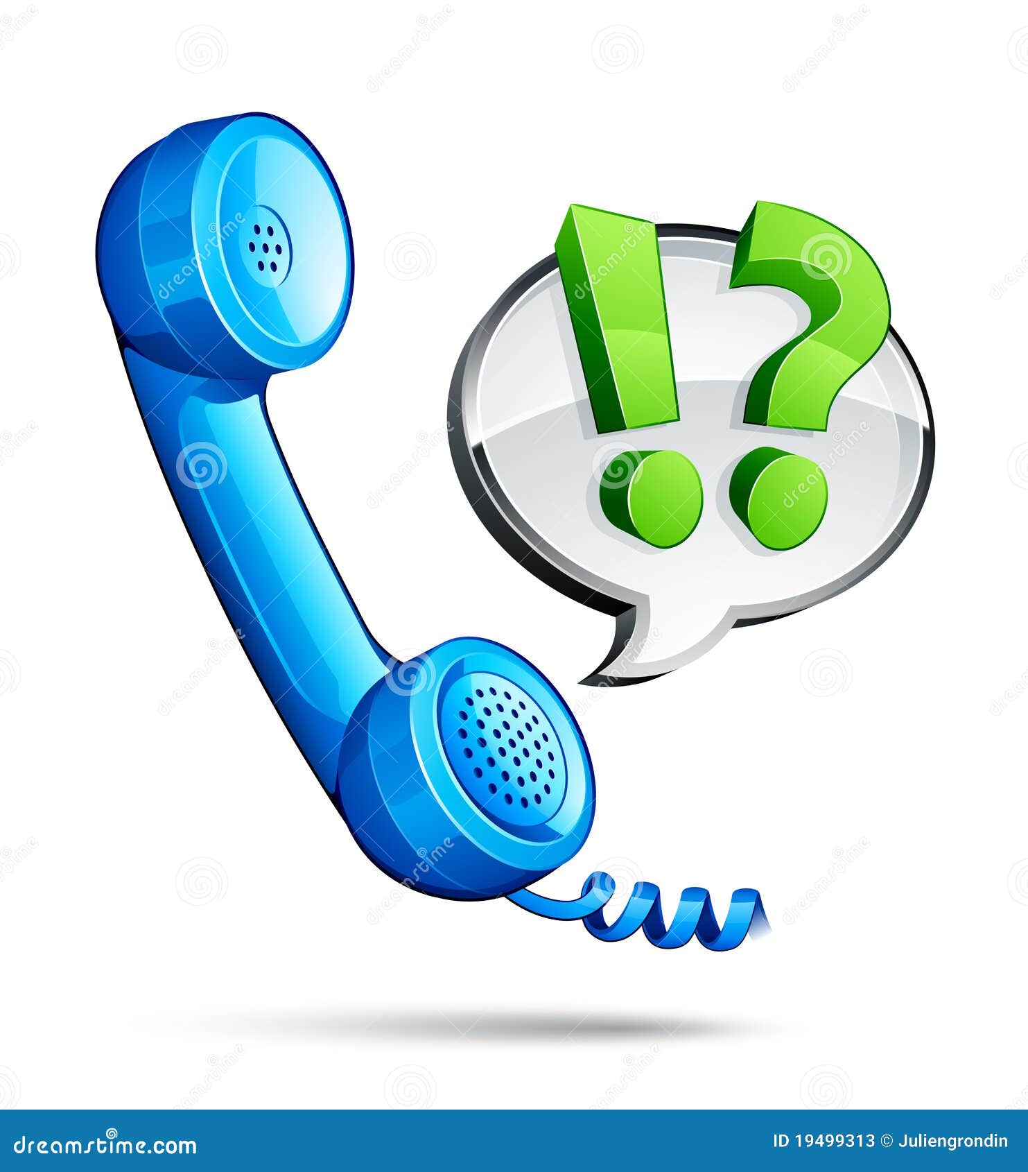 Blue phone dialogue bubble stock illustration. Illustration of call ...