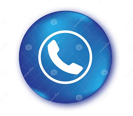 Blue Phone Icon stock illustration. Illustration of application - 82256367