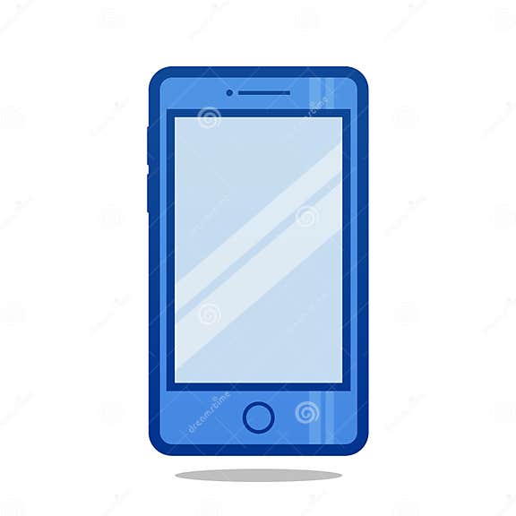 Blue Phone Illustration stock vector. Illustration of touch - 81383142