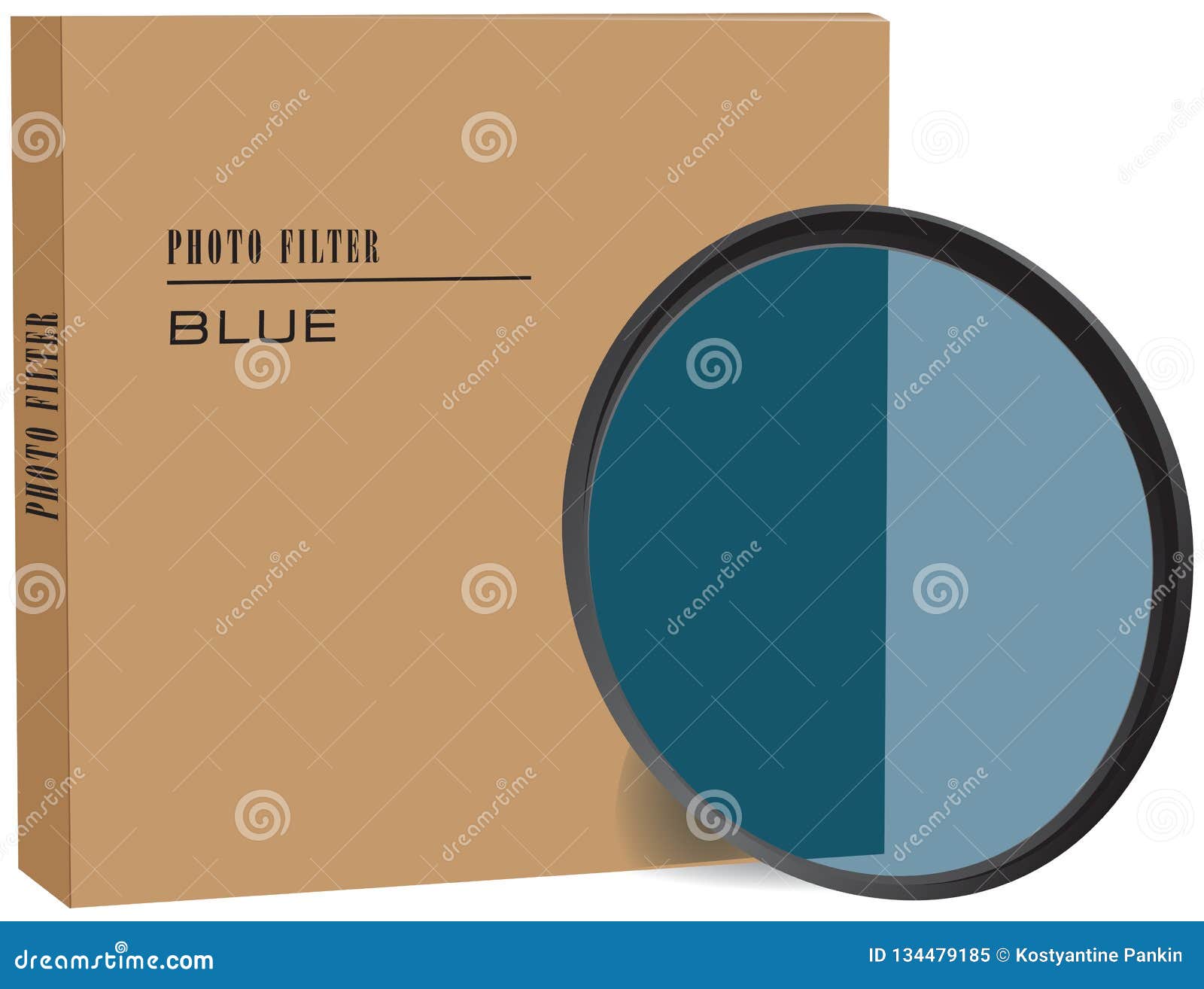 Blue photo filter stock vector. Illustration of container - 134479185