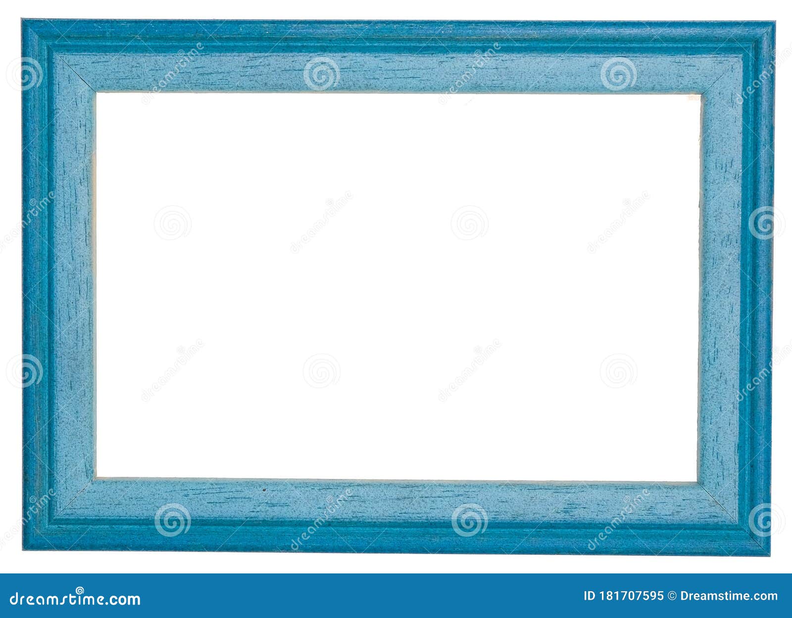 Blue Photo Frame. Isolated Background Stock Image - Image of interior ...